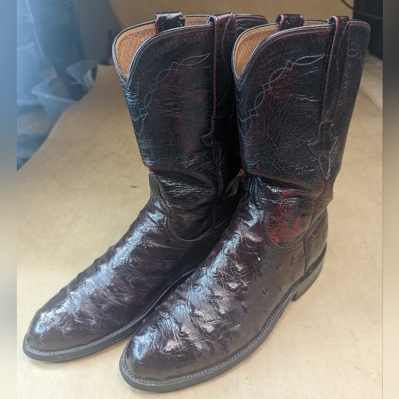 Lucchese | Shoes | Lucchese Boots Womens Sz 75b Exotic Genuine Black ...